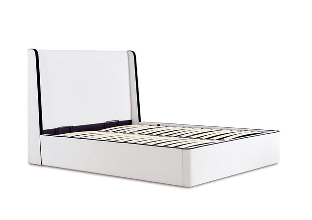 Alicia White Winged Upholstered Ottoman Bed Frame – Time4Sleep