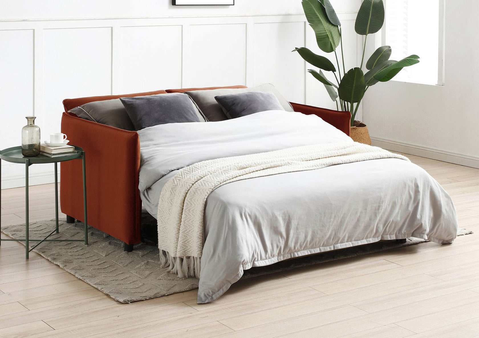 Coniston Burnt Orange 2 Seater Sofa Bed – Time4Sleep