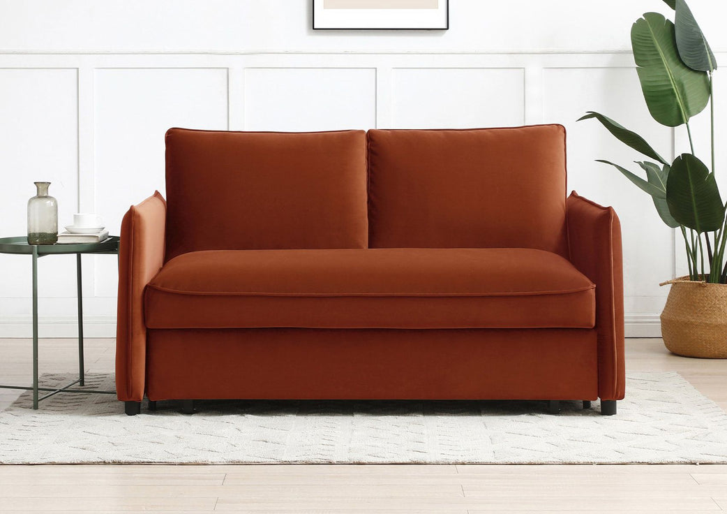 Coniston Burnt Orange 2 Seater Sofa Bed – Time4Sleep