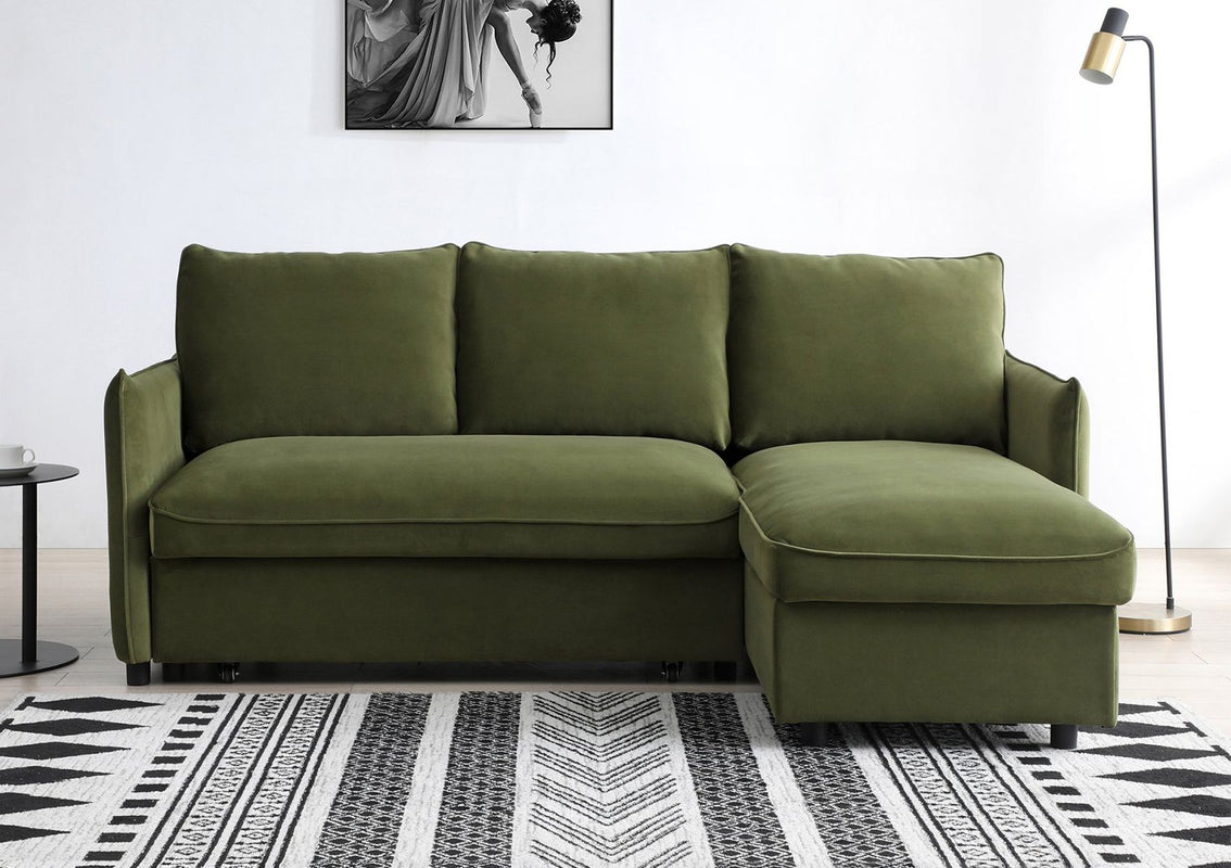 Coniston Olive Green Corner Sofa Bed – Time4Sleep