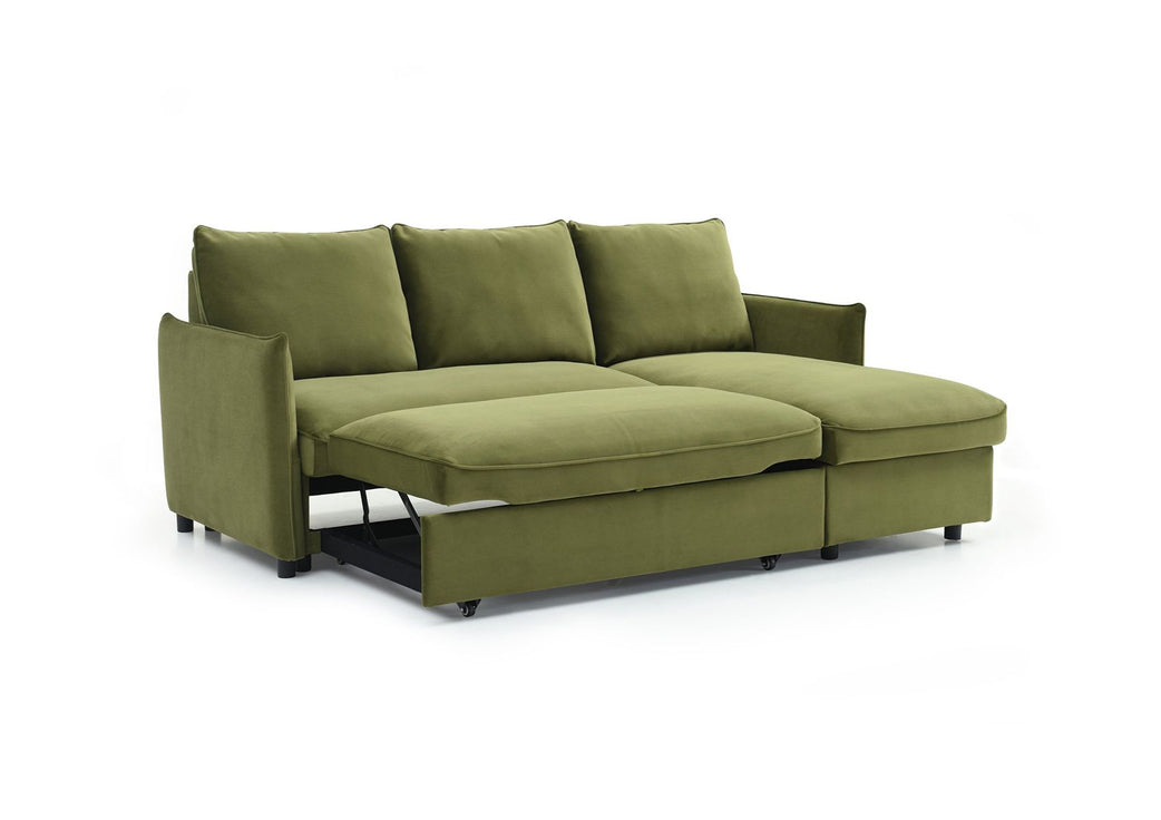 Coniston Olive Green Corner Sofa Bed – Time4Sleep