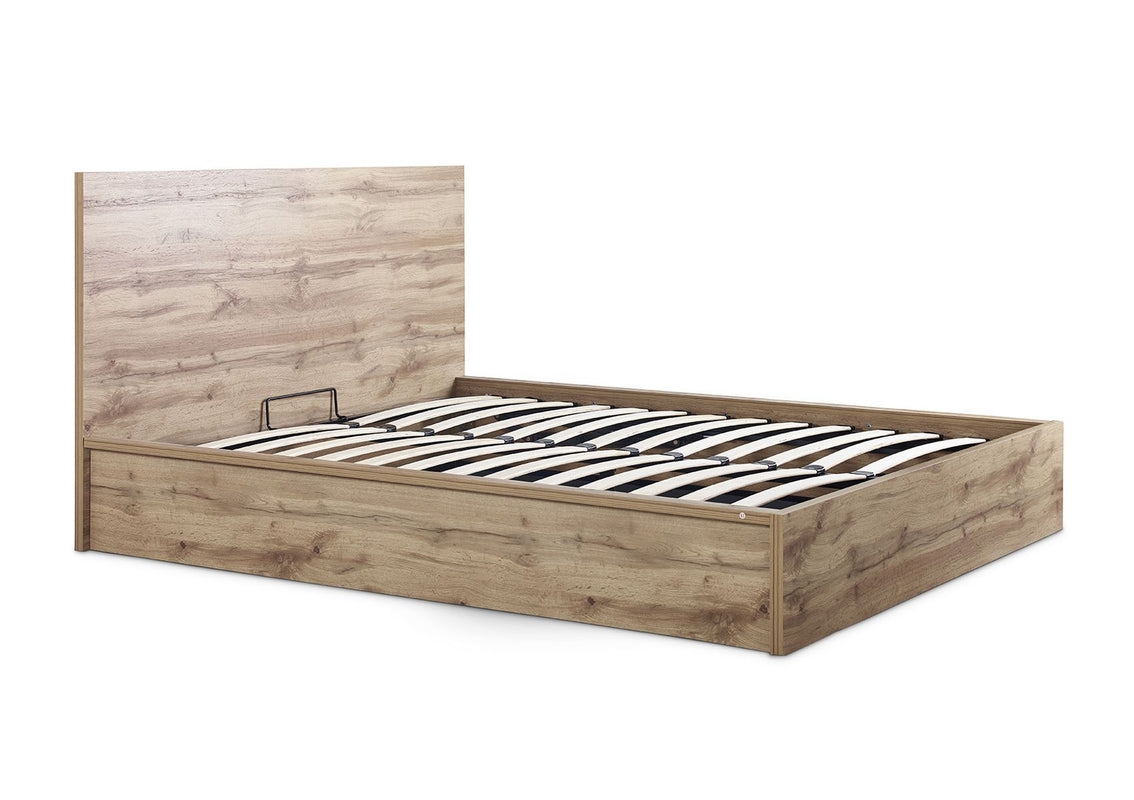 Chicago Industrial Oak Ottoman Storage Bed – Time4Sleep