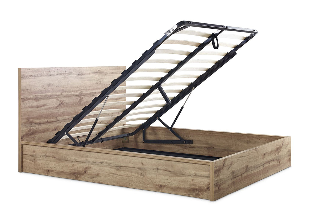 Chicago Industrial Oak Ottoman Storage Bed – Time4Sleep