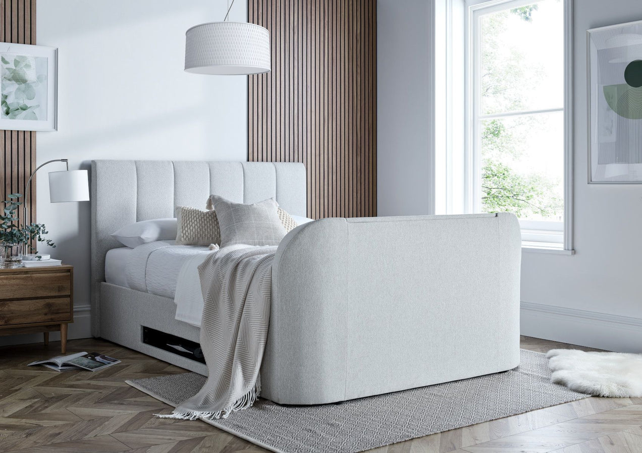 Copenhagen Upholstered Ottoman TV Bed - Shell – Time4Sleep