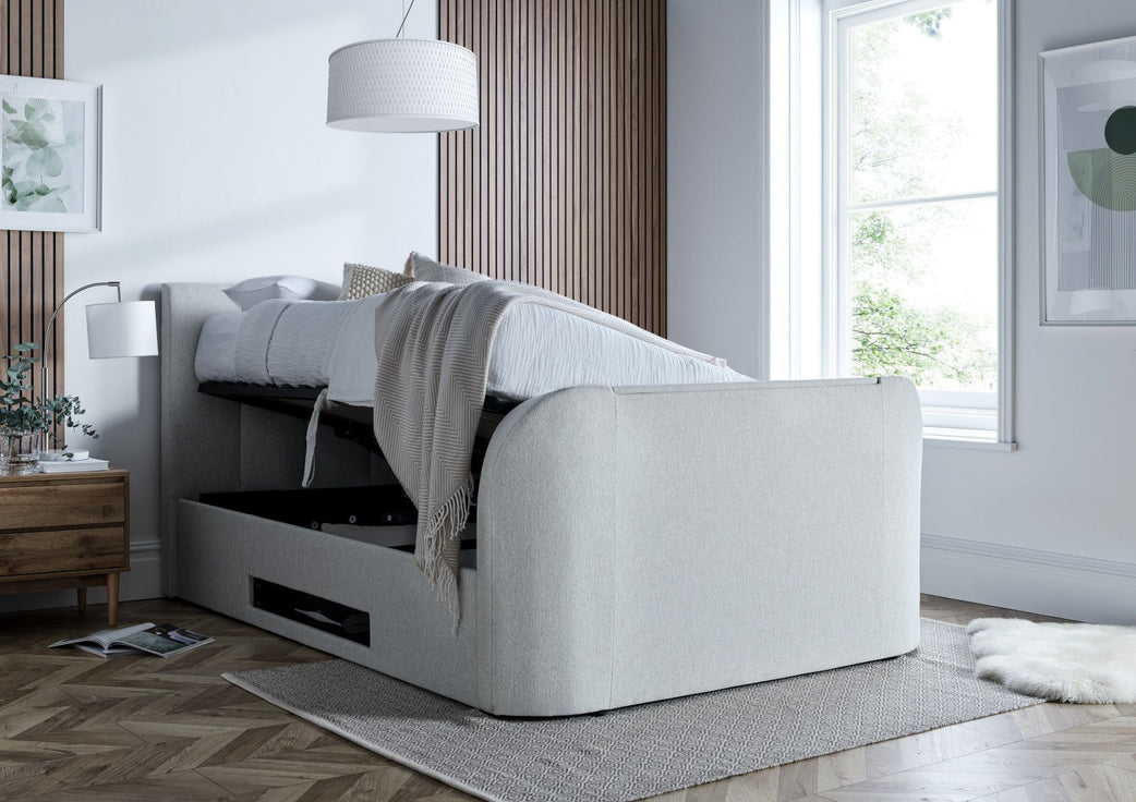 Copenhagen Upholstered Ottoman TV Bed - Shell – Time4Sleep