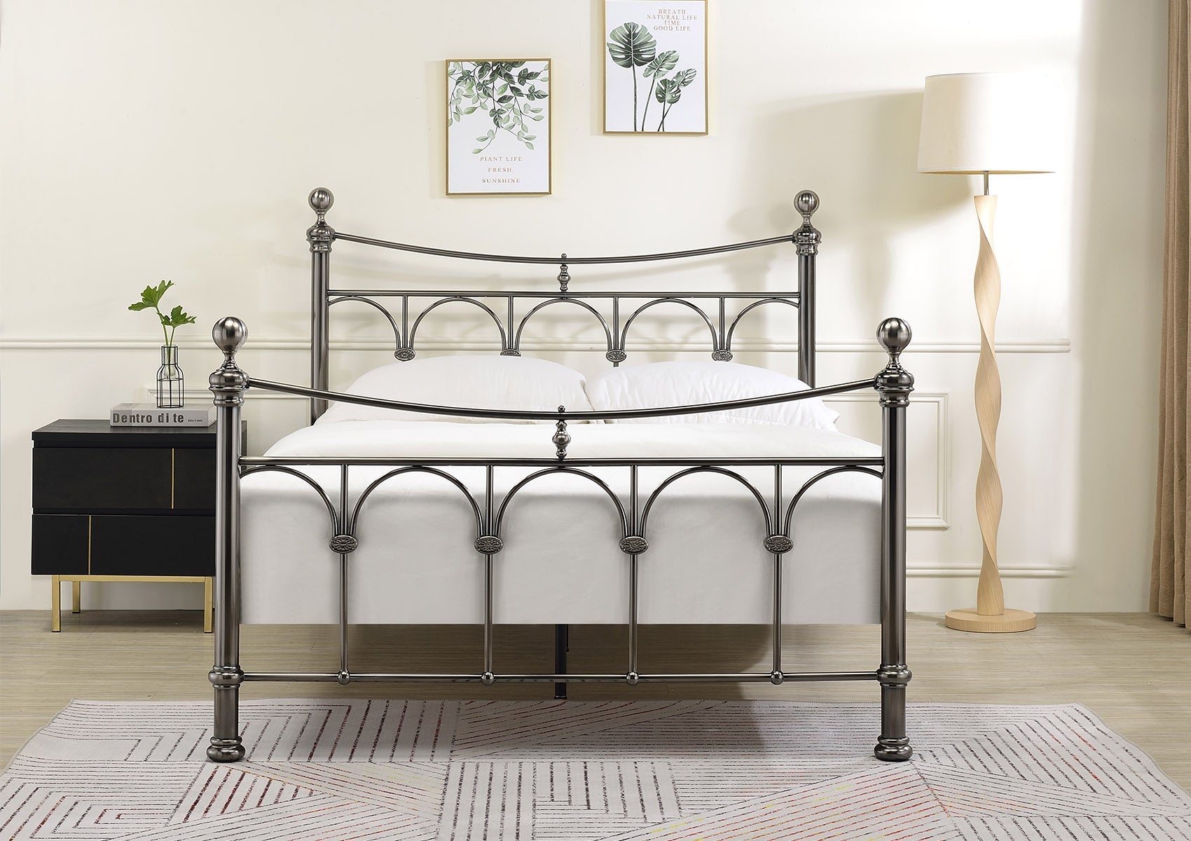 Elizabeth Antique Nickel Bed Frame – Time4Sleep
