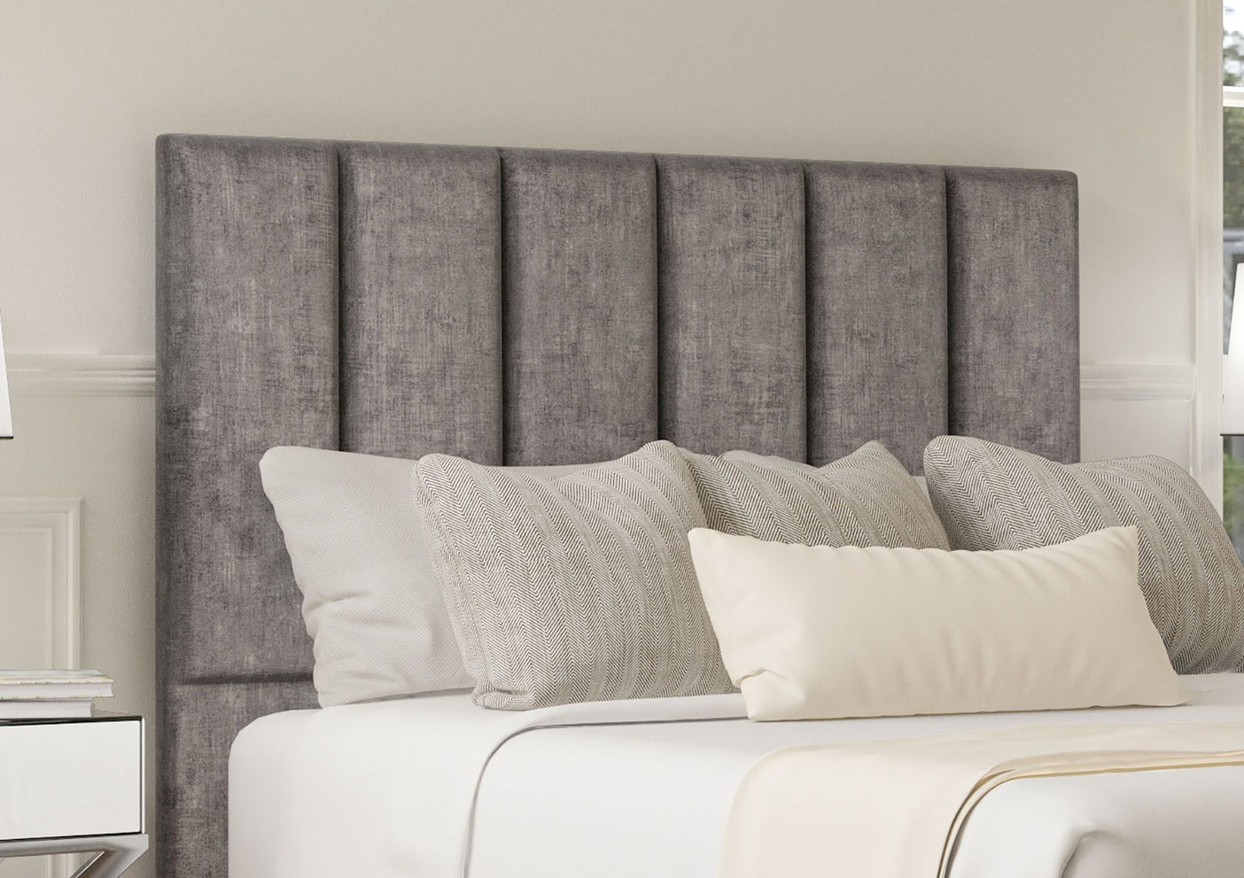Empire Upholstered Headboard and Shallow Base On Legs – Time4Sleep