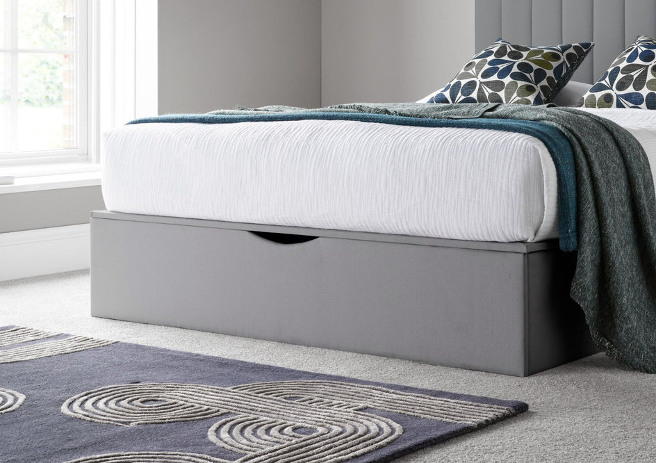 Onelife Light Grey Upholstered Ottoman Bed – Time4Sleep