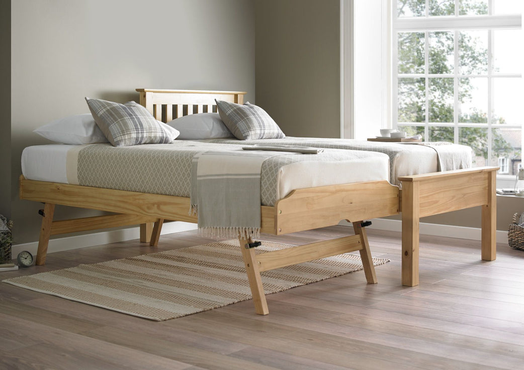 Atlantis Oak finish Wooden Guest Bed Including Underbed – Time4Sleep
