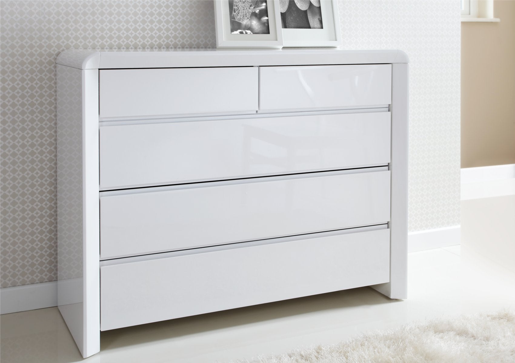 Ice High Gloss Chest - White – Time4Sleep