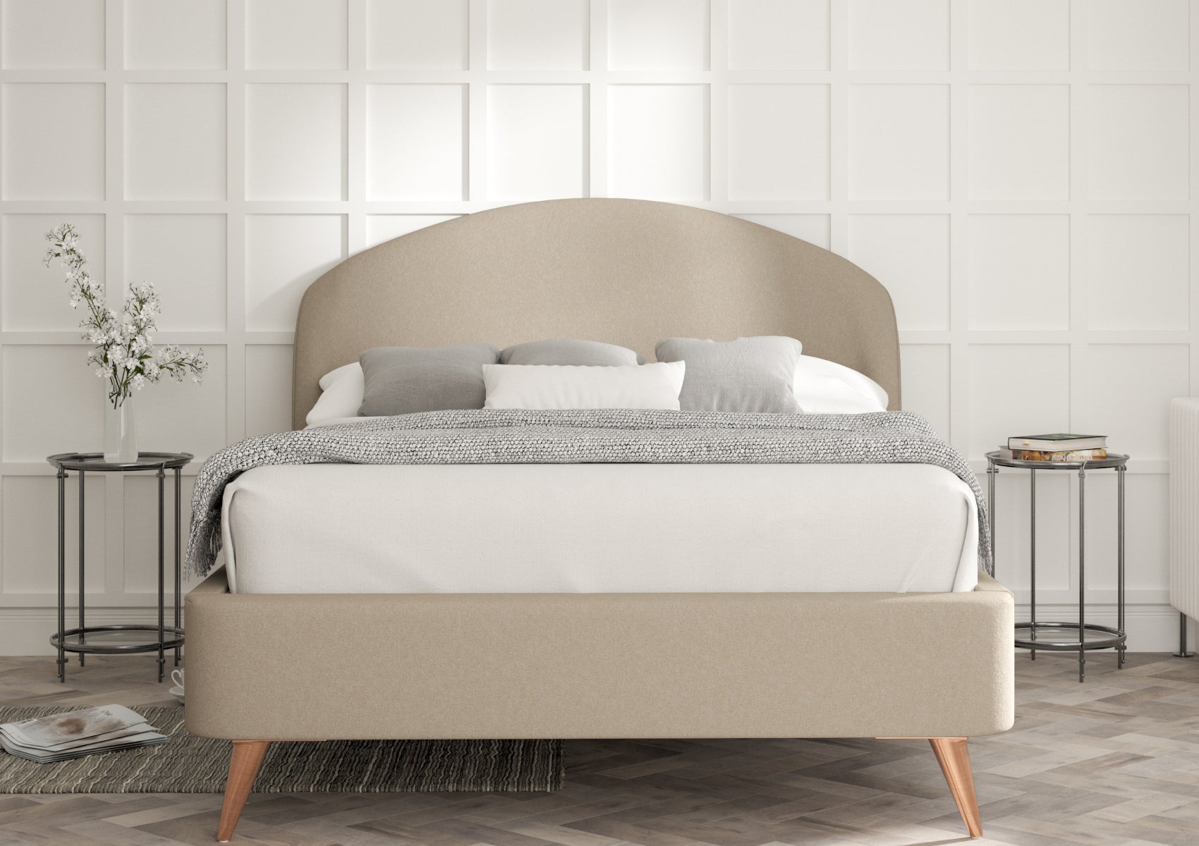 Lunar Upholstered Bed Frame Only – Time4Sleep