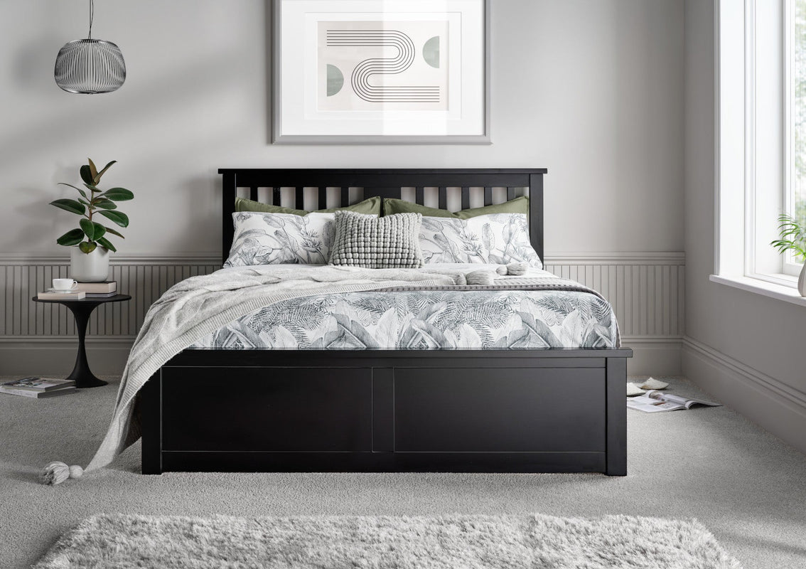 Malmo Black Wooden Ottoman Storage Bed – Time4Sleep