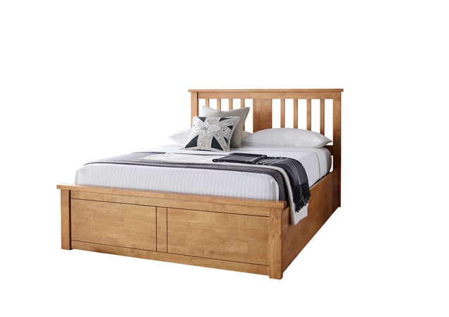 Malmo New Oak Finish Ottoman Storage Bed – Time4Sleep
