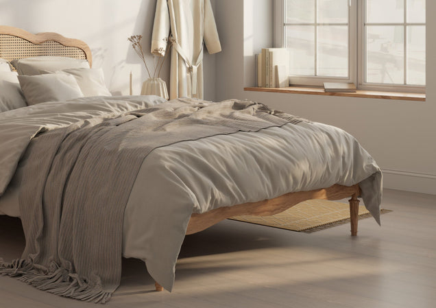 Matilda Oak Rattan Bed Frame – Time4Sleep