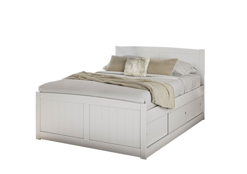 Maxistore 6 Door White Wooden Storage Bed Frame – Time4Sleep