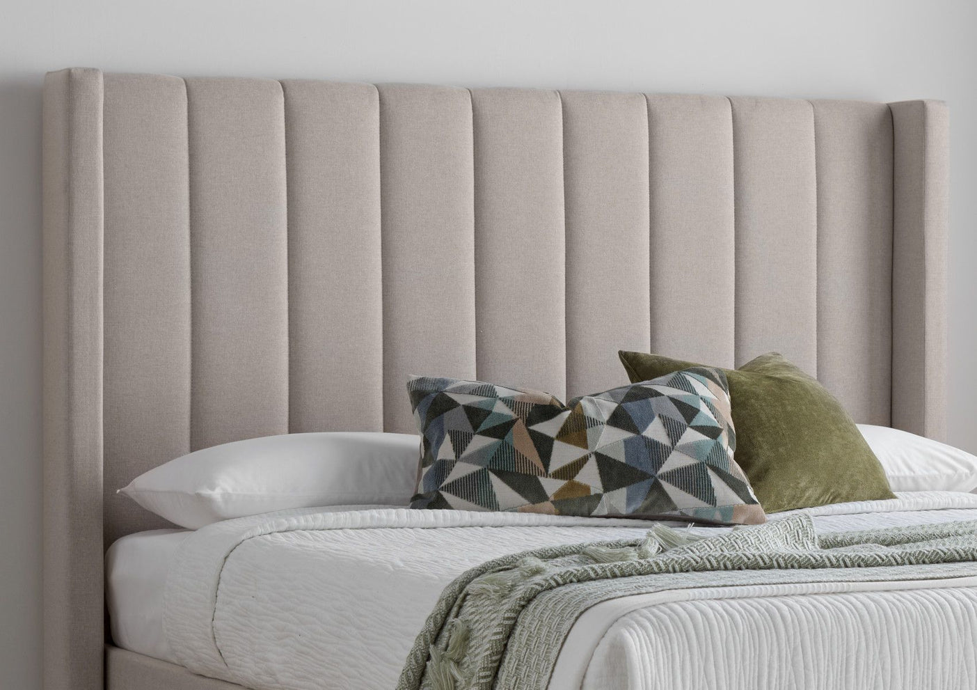Maya Winged Ottoman Natural - Bed Frame Only – Time4Sleep