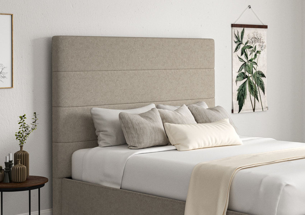 Milano Trebla Flax Upholstered Ottoman Bed Frame Only – Time4Sleep