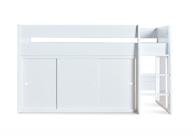 Maxi Mid Sleeper White Wooden Bed Frame – Time4Sleep