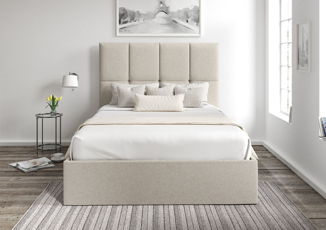 Turin Trebla Flax Upholstered Ottoman Bed Frame Only – Time4Sleep