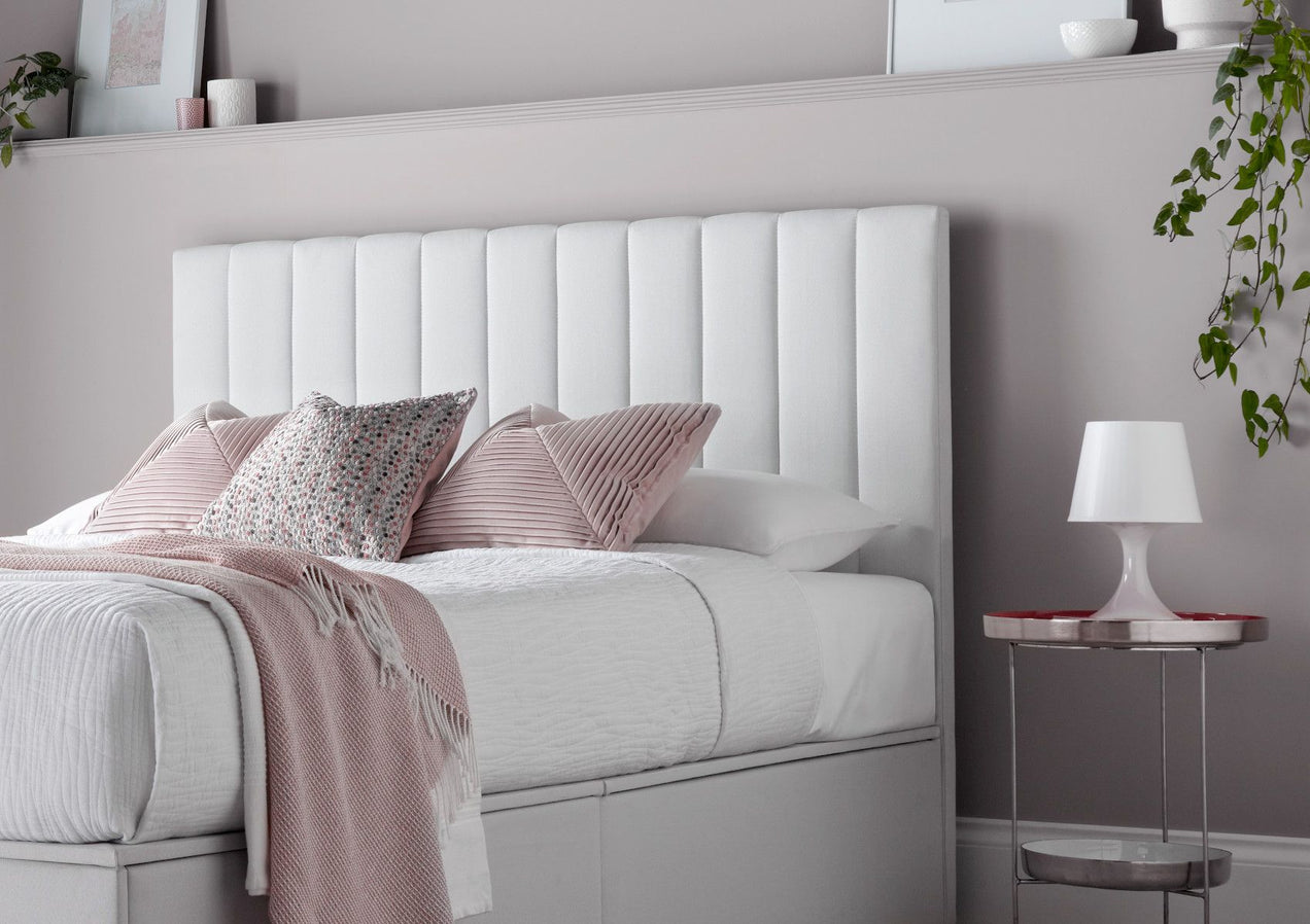 Onelife Off White Upholstered Ottoman Bed Frame – Time4Sleep