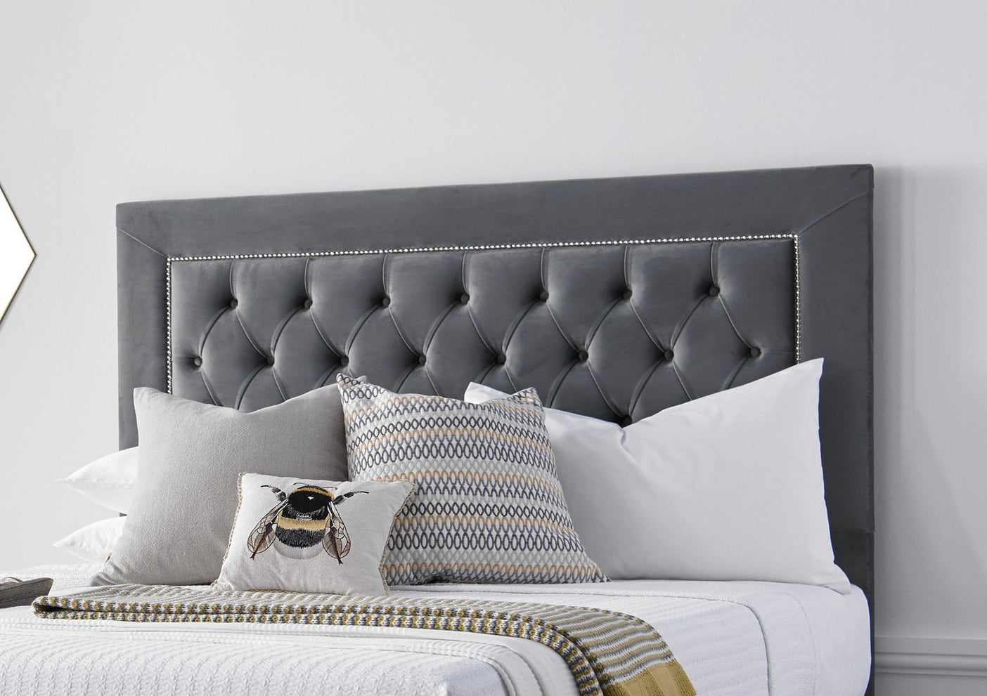 Woodstock Floor Standing Upholstered Headboard – Time4Sleep